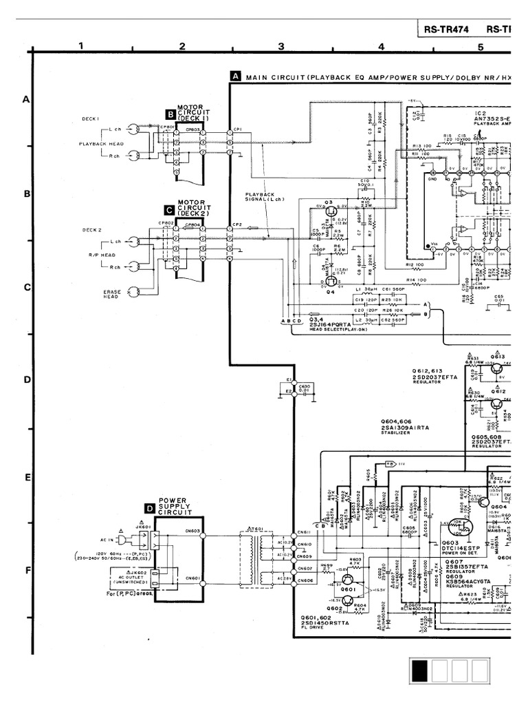 Technics RS TR 474 Schematics | PDF