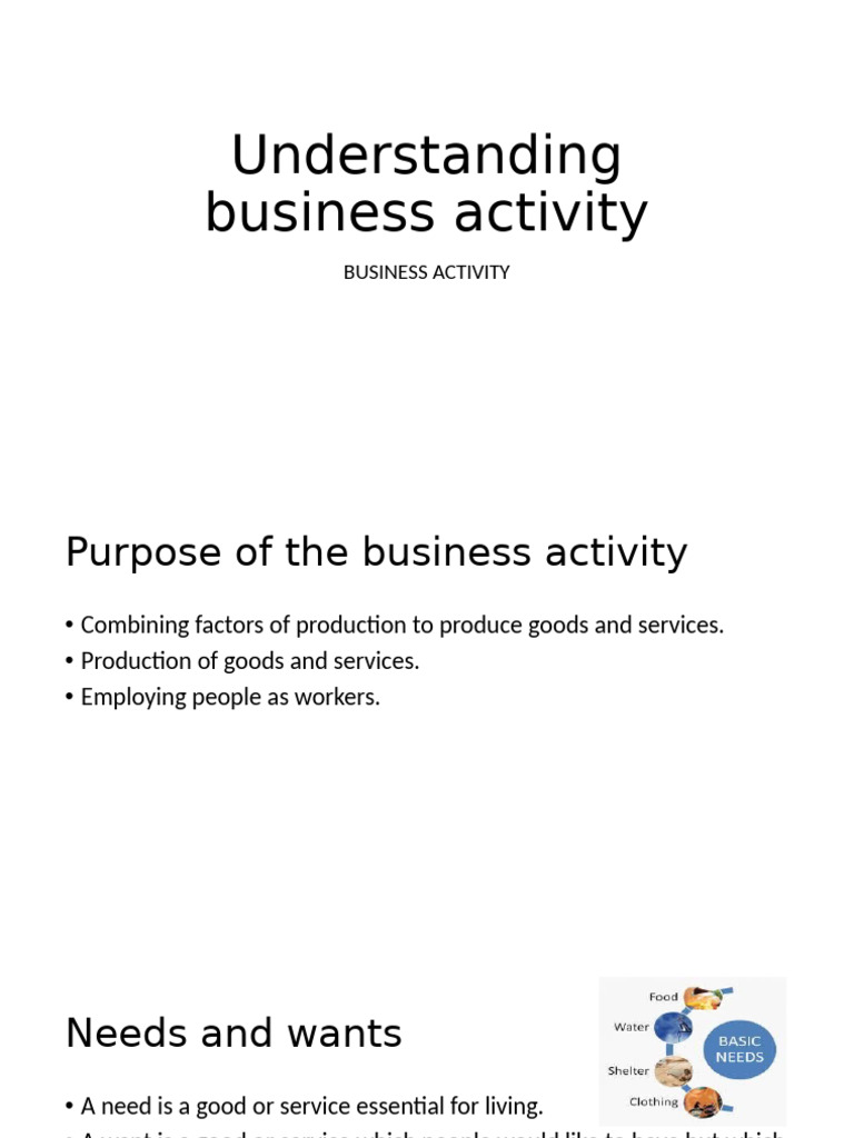 Understanding Business Activity | PDF | Profit (Economics) | Cost