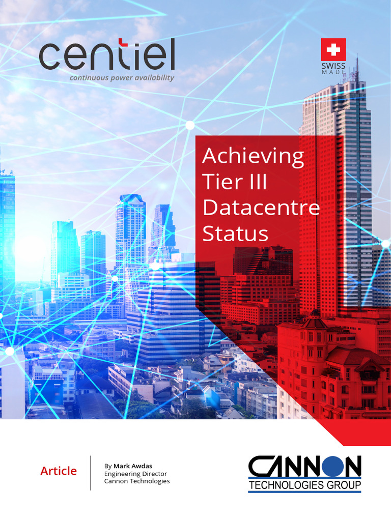 Achieving Tier III Status Article - EB Design Cannon and Centiel | PDF | Data Center