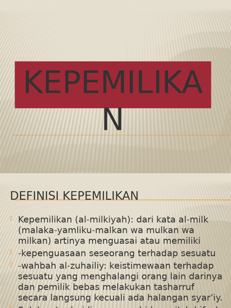 Pert.2 Kepemilikan | PDF