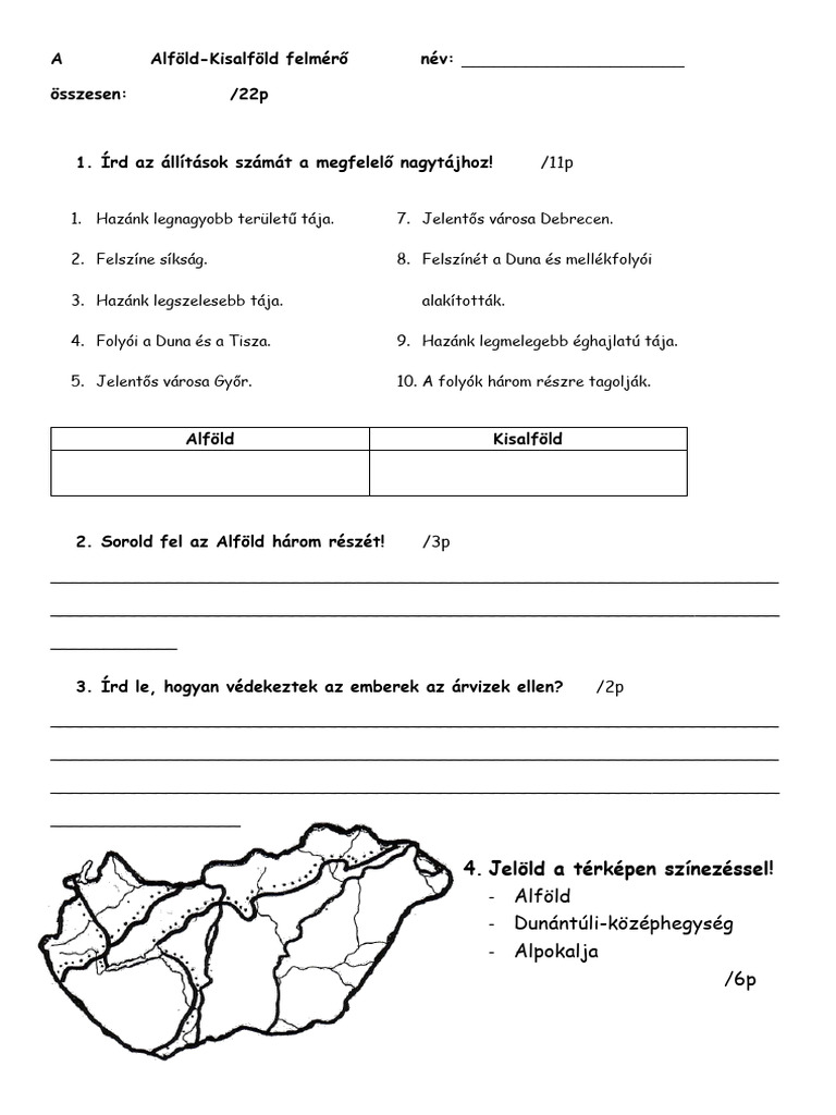 Alföld, Kisalföld Dolgozat AB | PDF