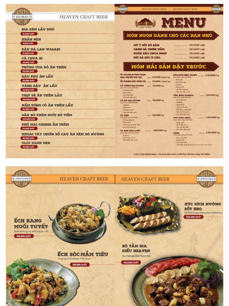 Menu Heaven Beer Đã Nén | PDF