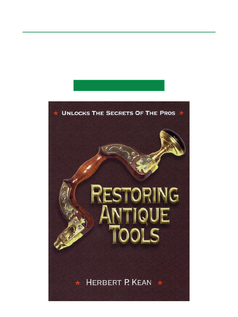Restoring Antique Tools Guide | PDF