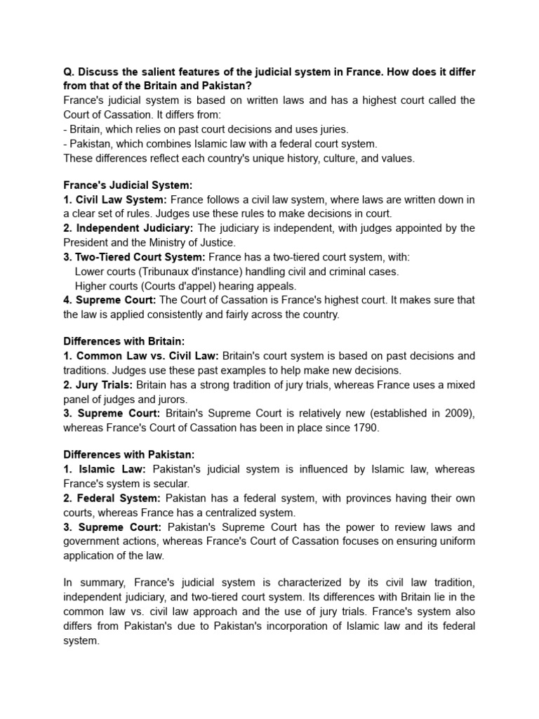 France's Judicial System Explained | PDF