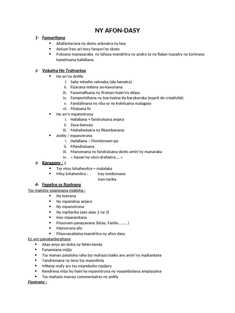 AFONDASY | PDF