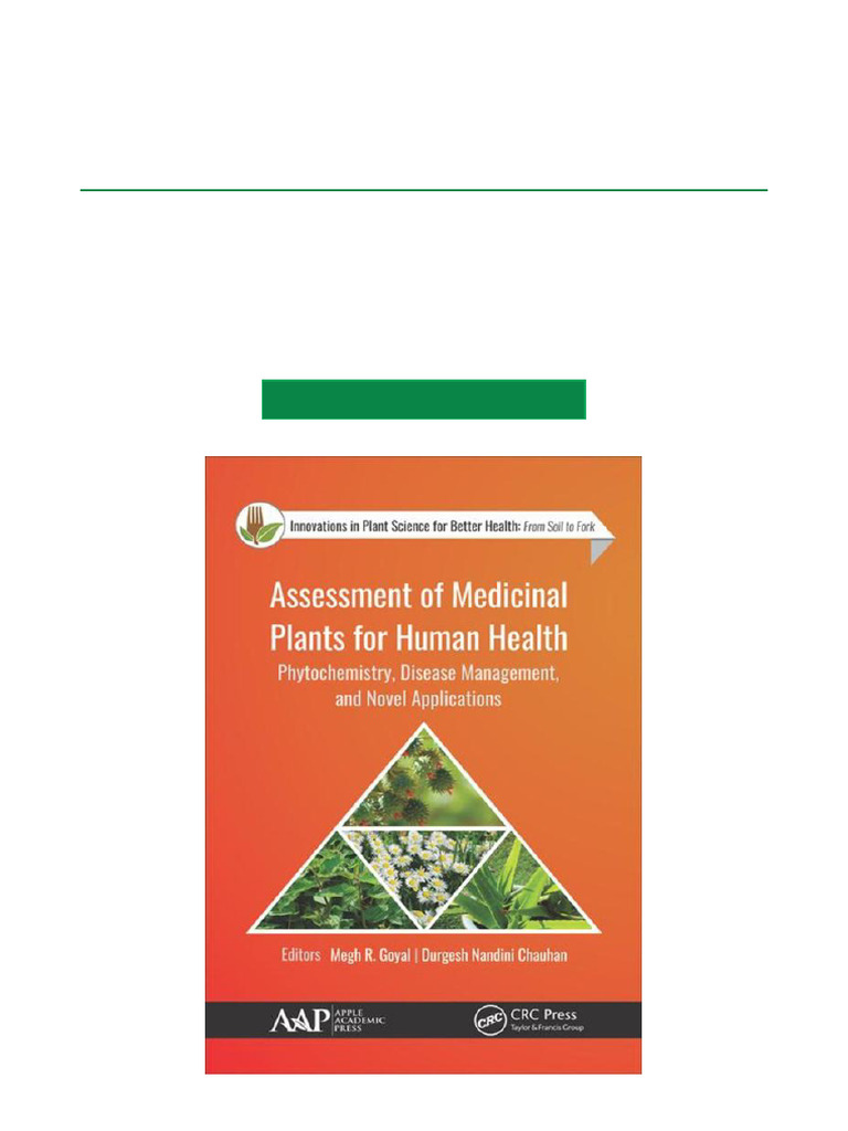 Assessment of Medicinal Plants for Human Health Phytochemistry, Disease ...