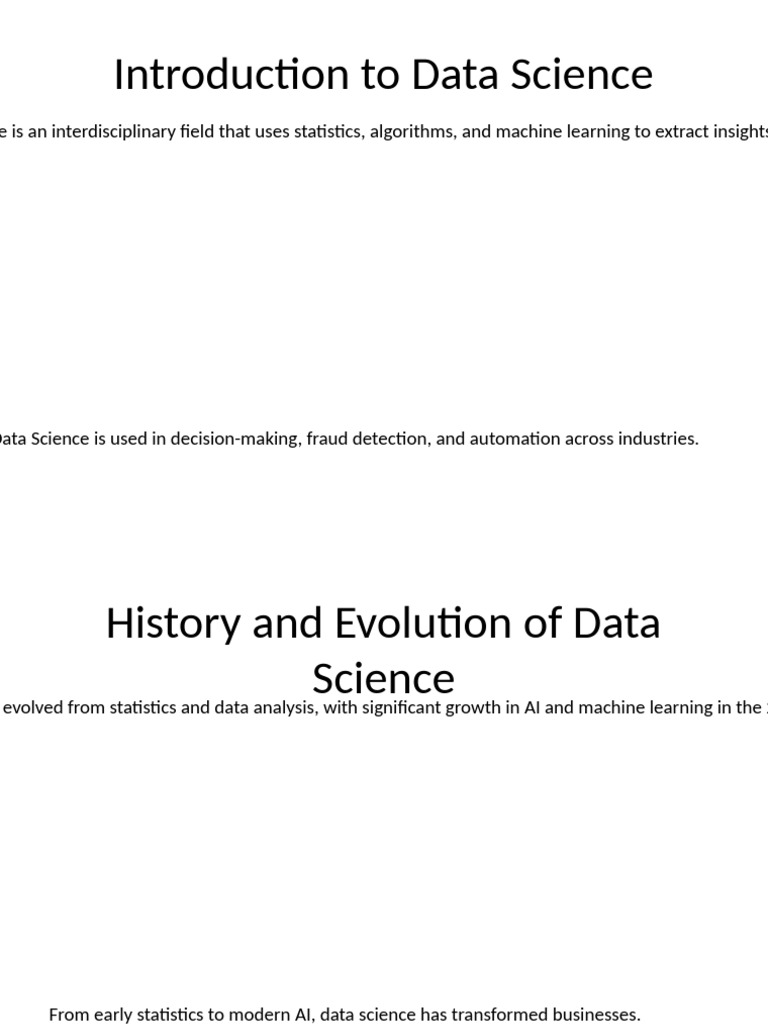 Comprehensive Guide to Data Science | PDF | Data Science | Machine Learning