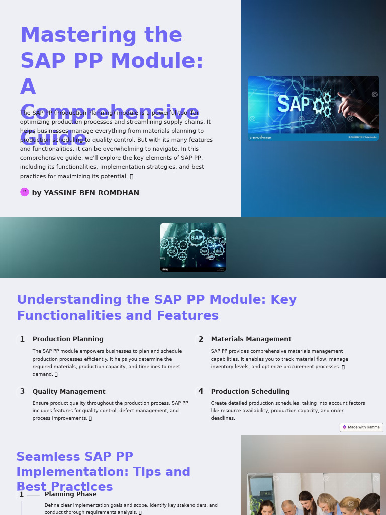 Mastering The SAP PP Module A Comprehensive Guide | PDF | Inventory | Business