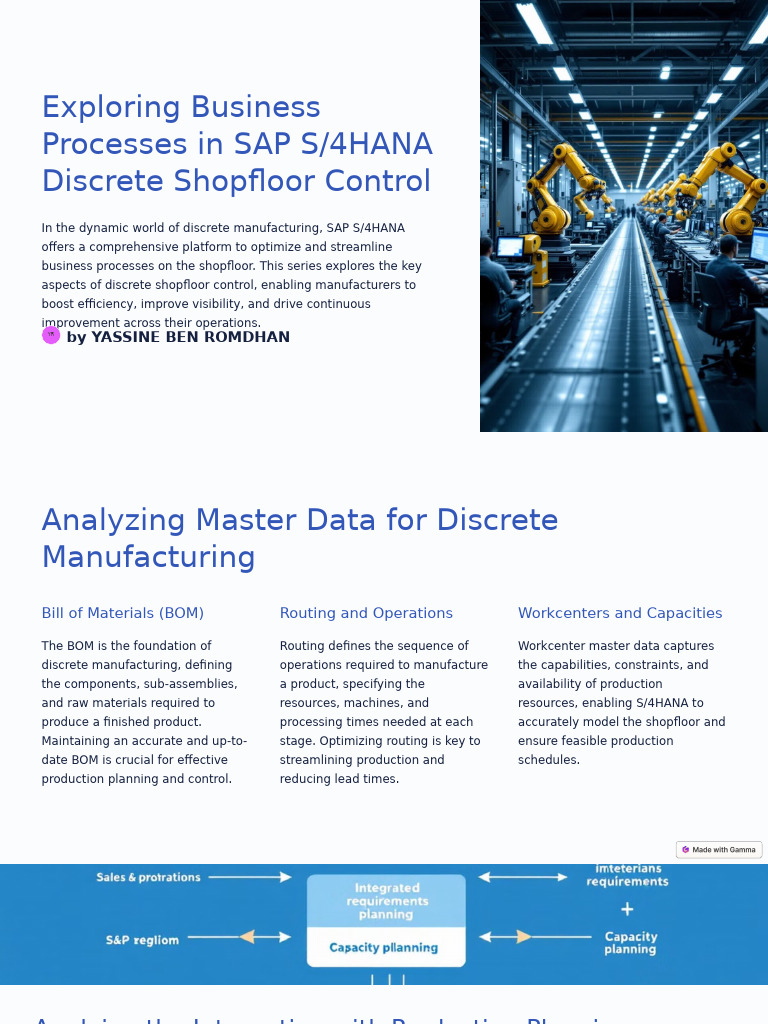 Exploring Business Processes in SAP S4HANA Discrete Shopfloor Control ...