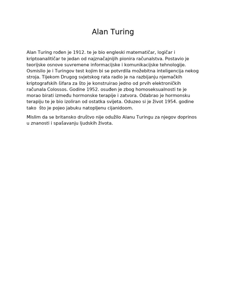 Alan Turing | PDF