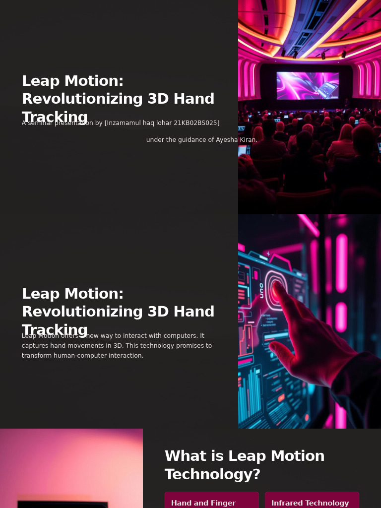 Leap Motion 3D Hand Tracking Overview | PDF | 3 D Computer Graphics ...