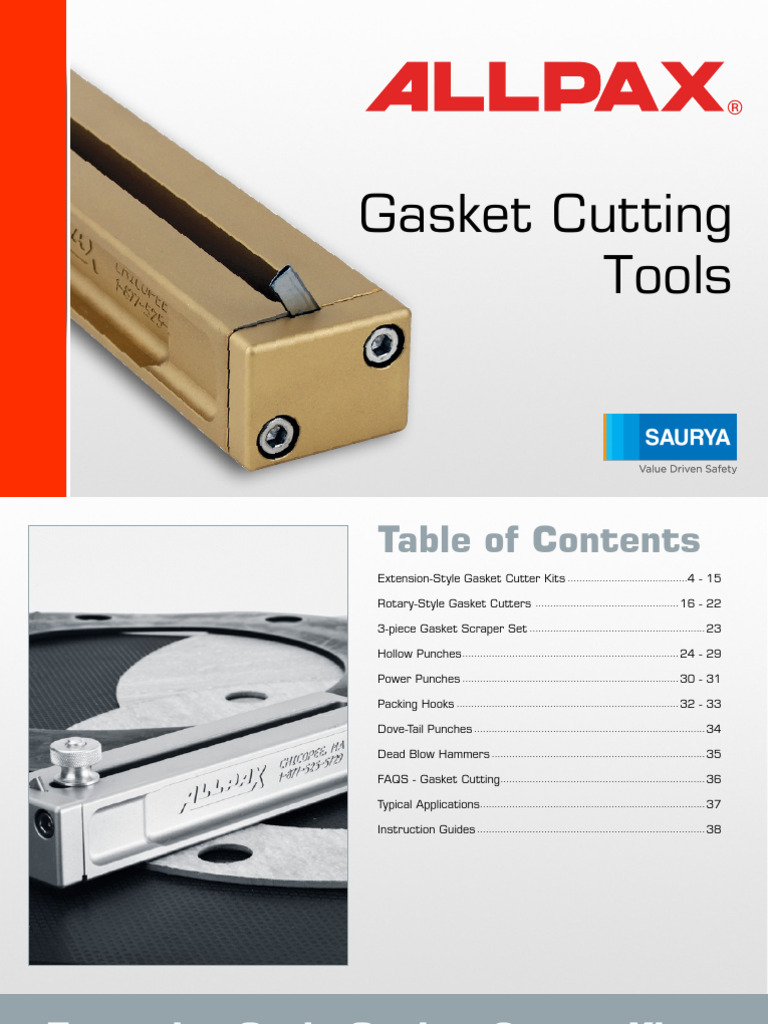 Gasket Cutting Tools Catalogue 2025 by Saurya Safety | PDF | Screw ...