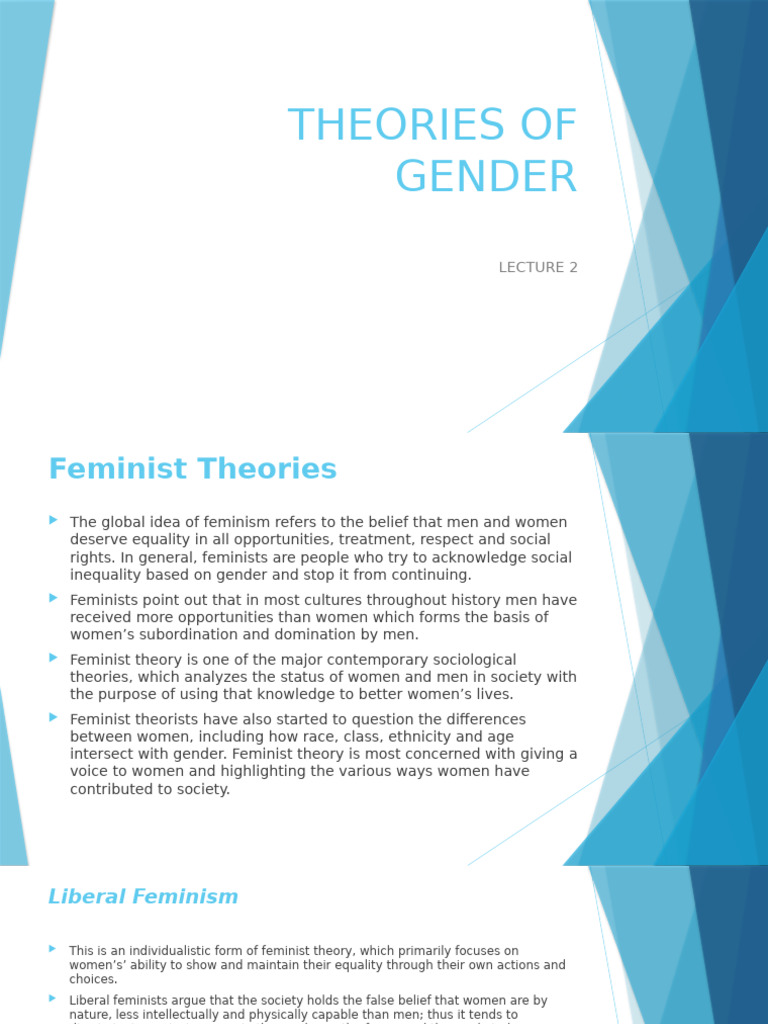 Aht 2221-2-Theories of Gender | PDF | Gender Studies | Feminism