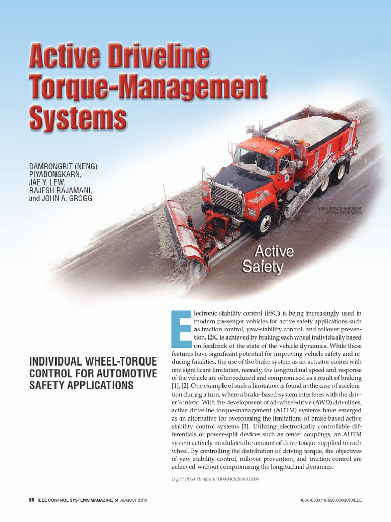 Active Driveline Torque Management Systems | PDF | Transportation ...