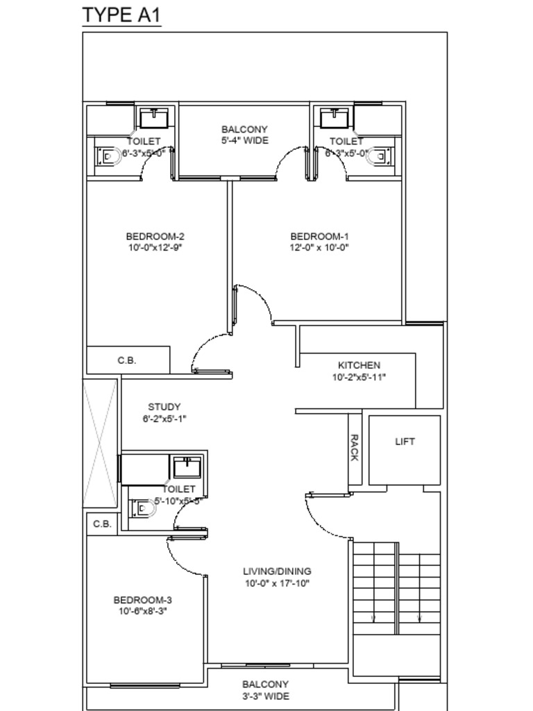 SW Gems - 1326 Sqft. Flat Layout | PDF