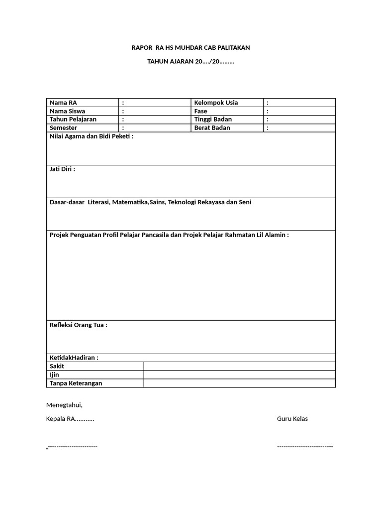 Rapor RA Kumer | PDF