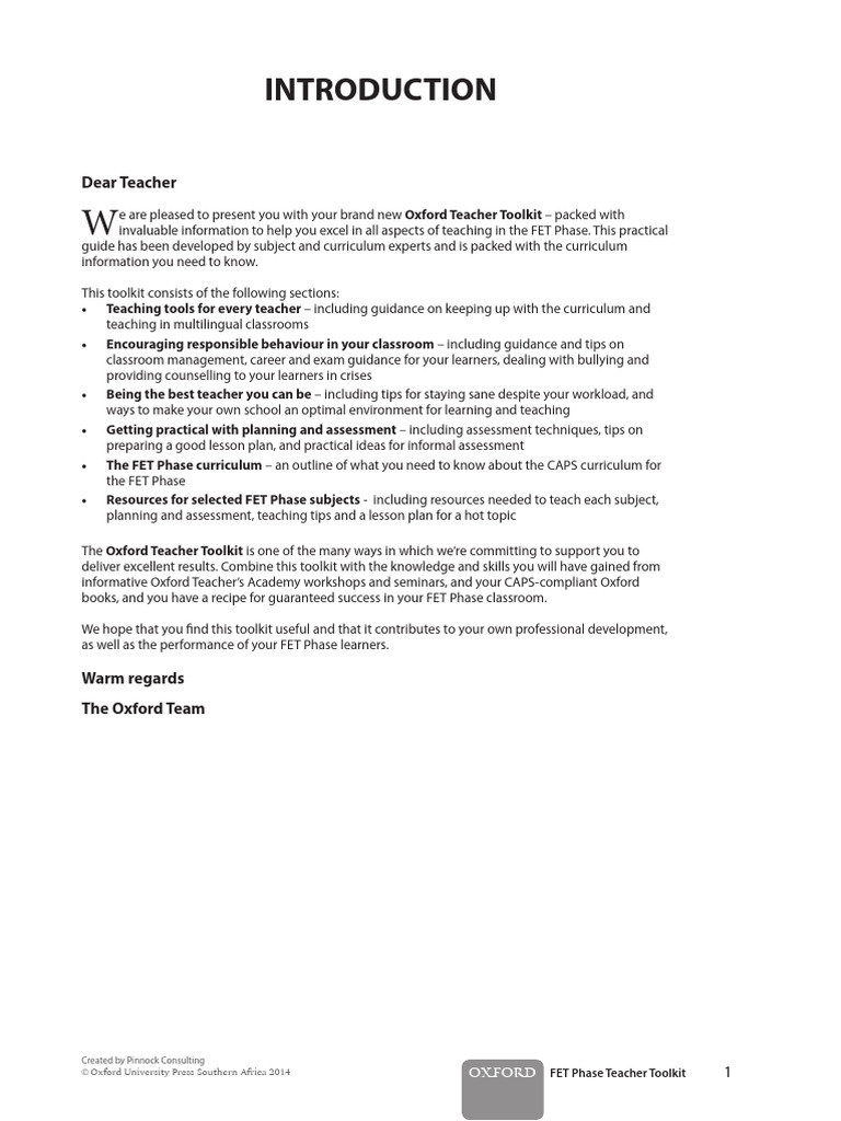 4_Oxford_Teacher_Toolkit_FET_Phase | PDF | Learning | Reading Comprehension