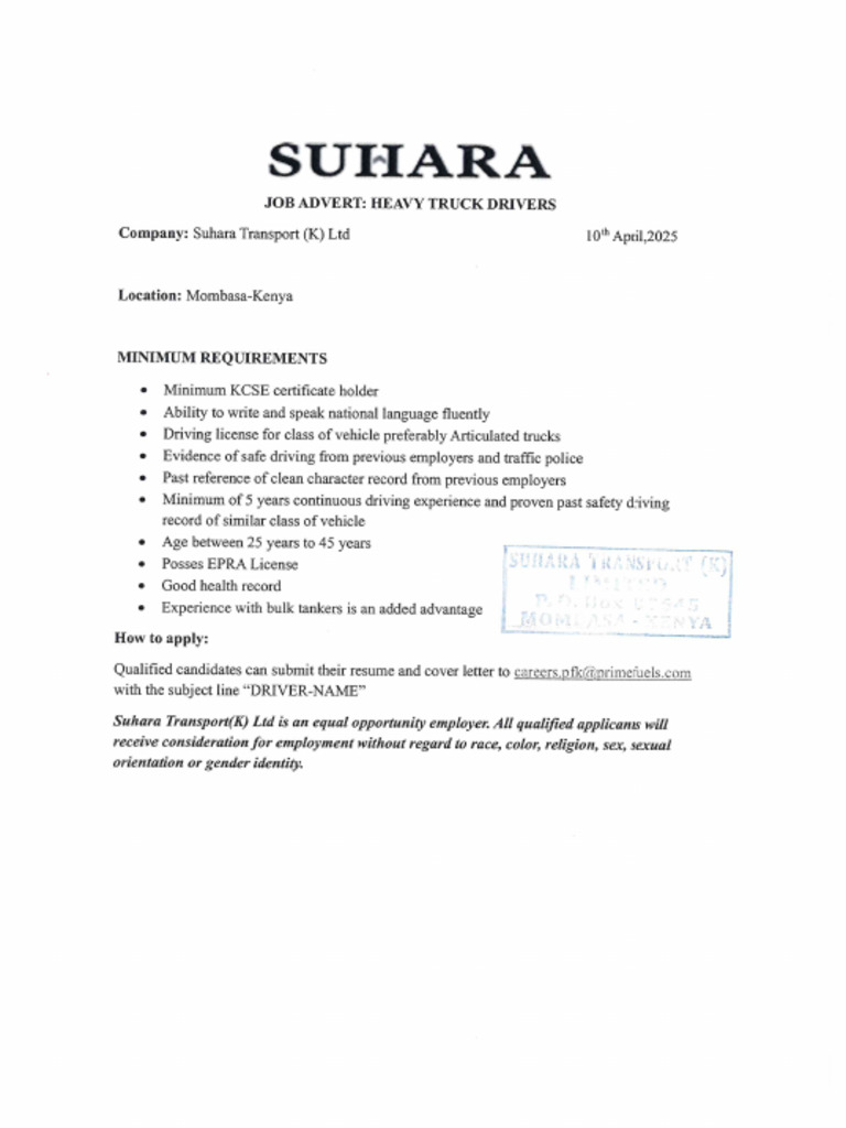 Drivers Advert | PDF