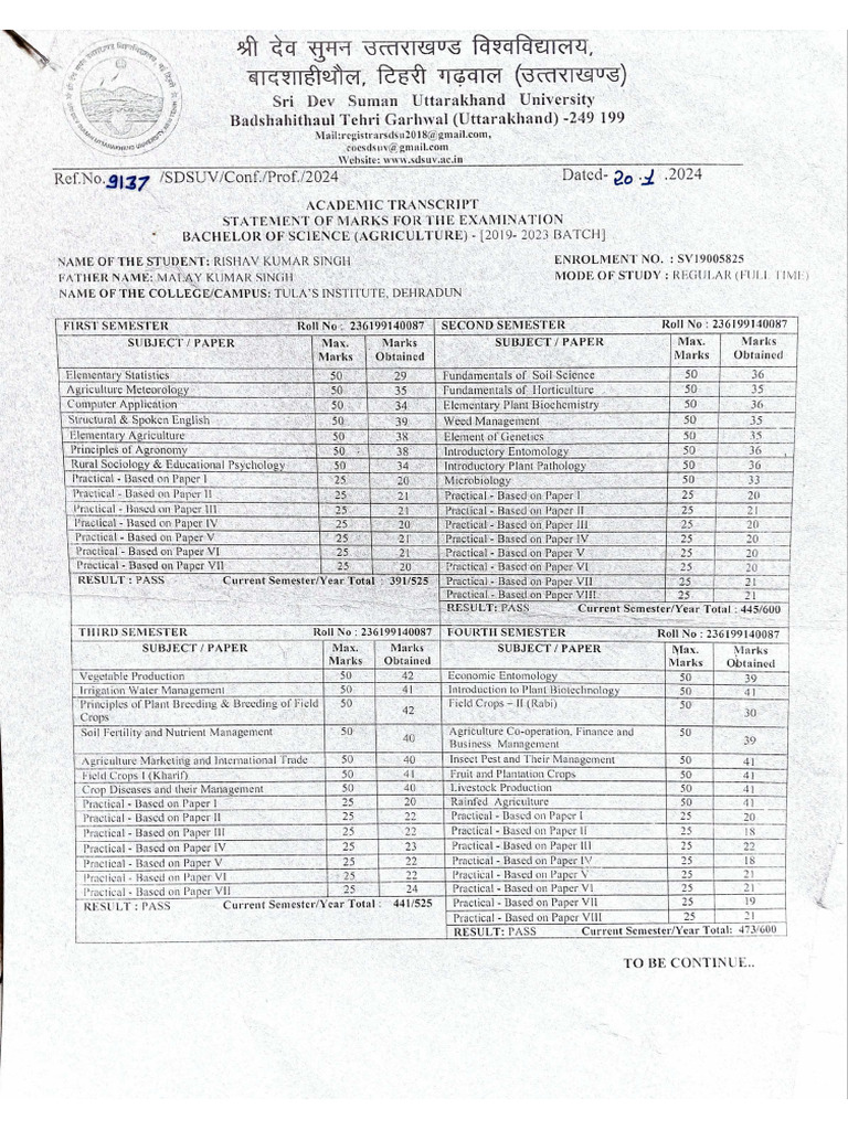 Graduation Marksheet Compressed | PDF