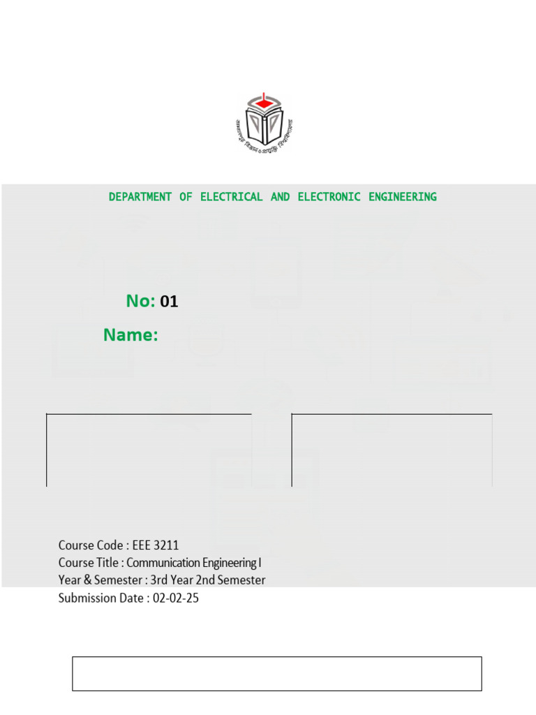 Communication I Course Assignment | PDF | Modulation | Sampling (Signal Processing)