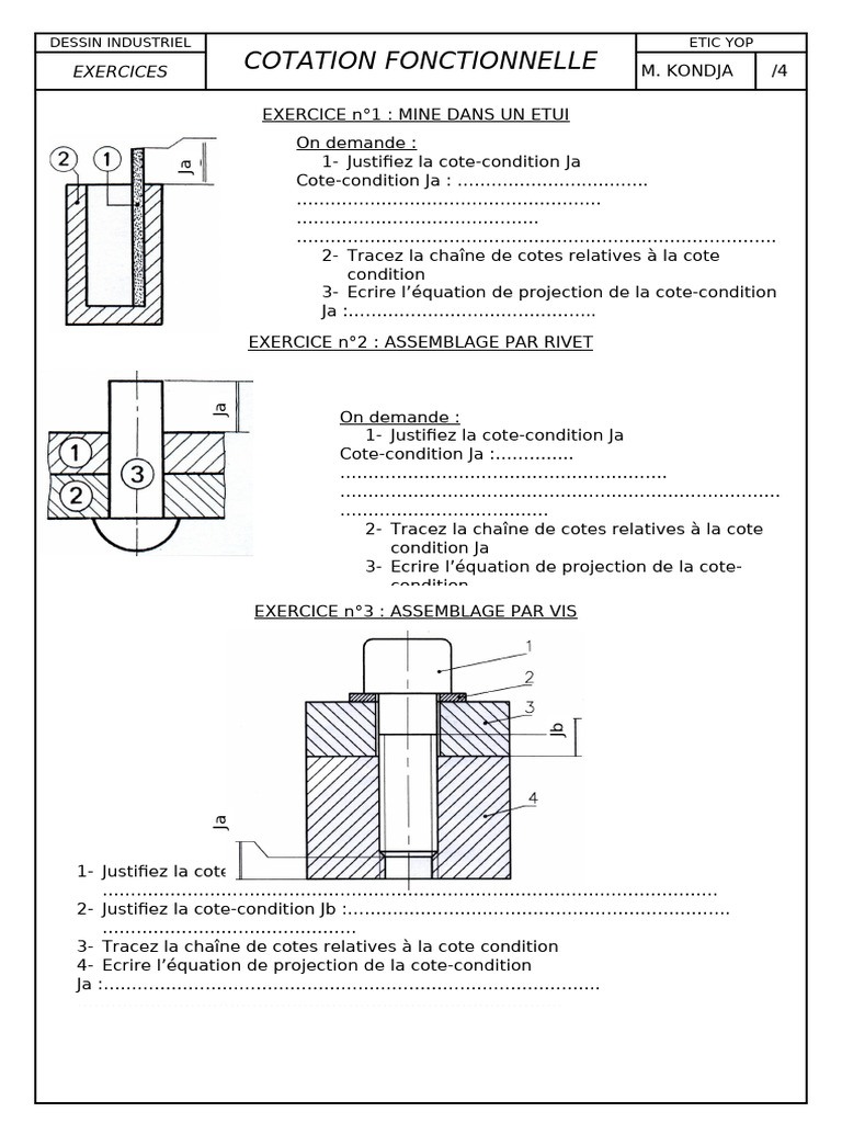 0 Exercice_Cotation_fonctionnelle_eln3 | PDF