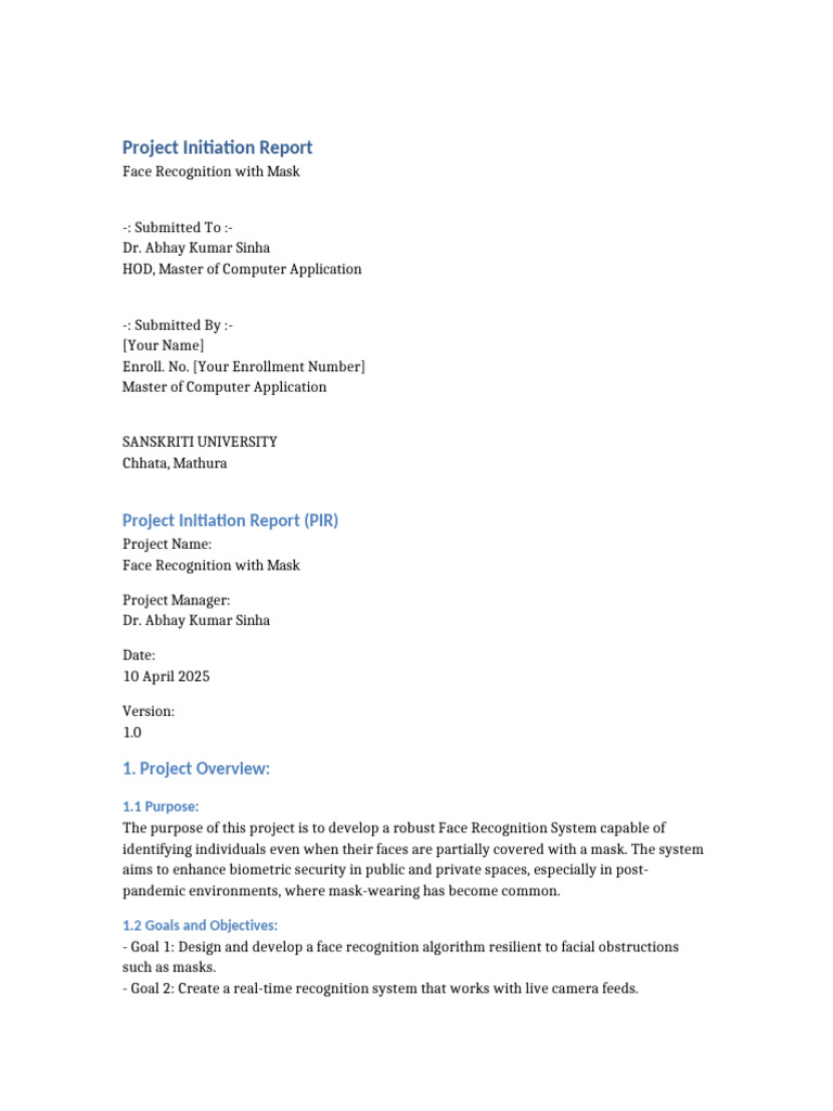 Face Recognition With Mask PIR Part1-Merged | PDF | Biometrics ...