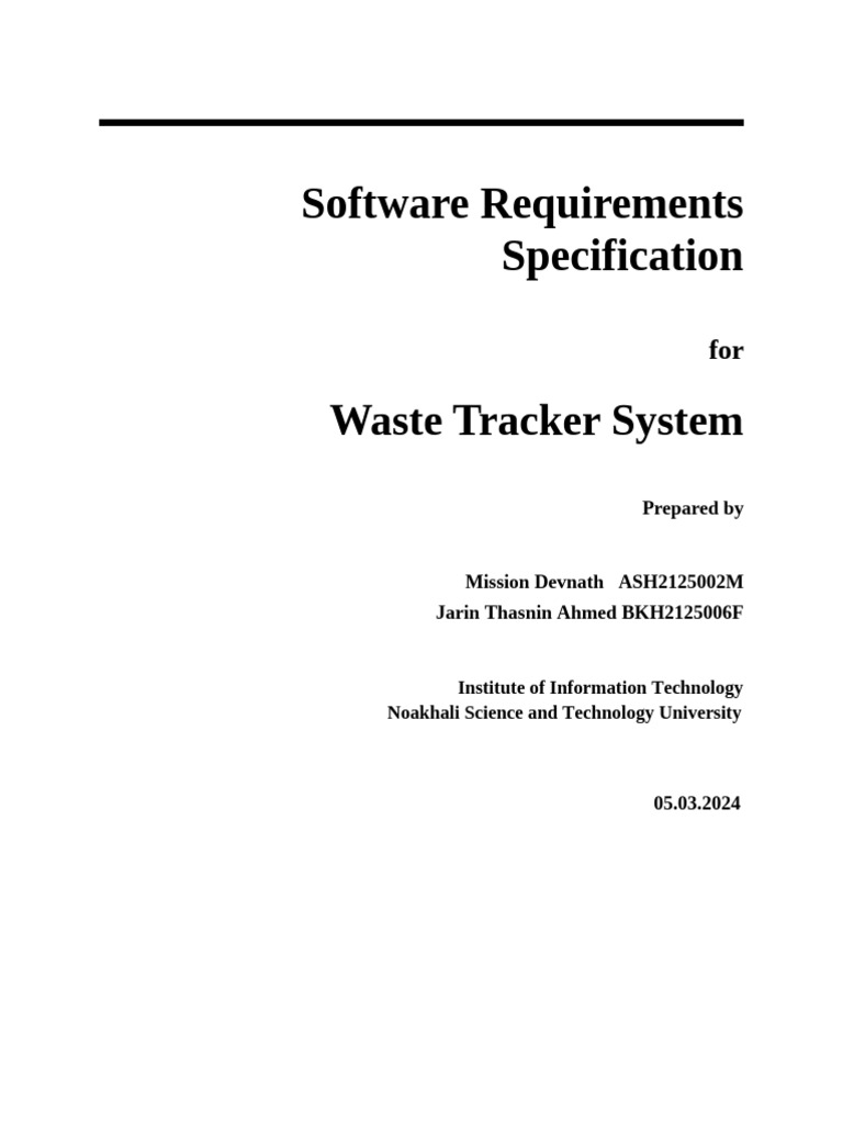 Waste Tracker System (Final) | PDF | Java (Programming Language) | Java ...