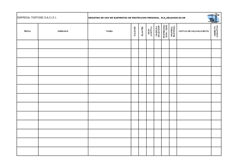 Registro_uso EPP | PDF