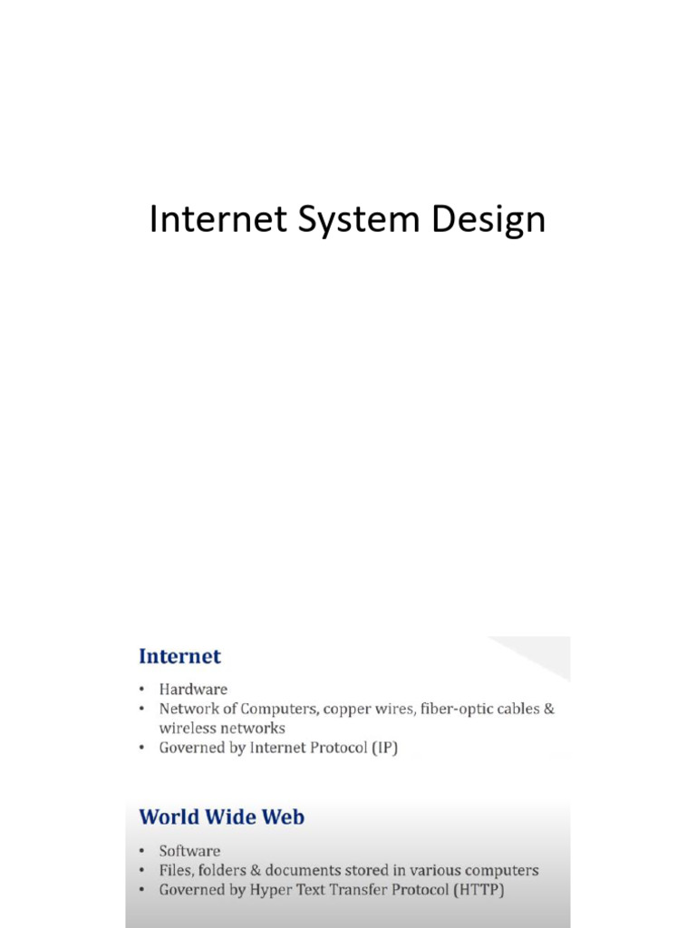 SDI Part 5.0 Internet System Design | PDF