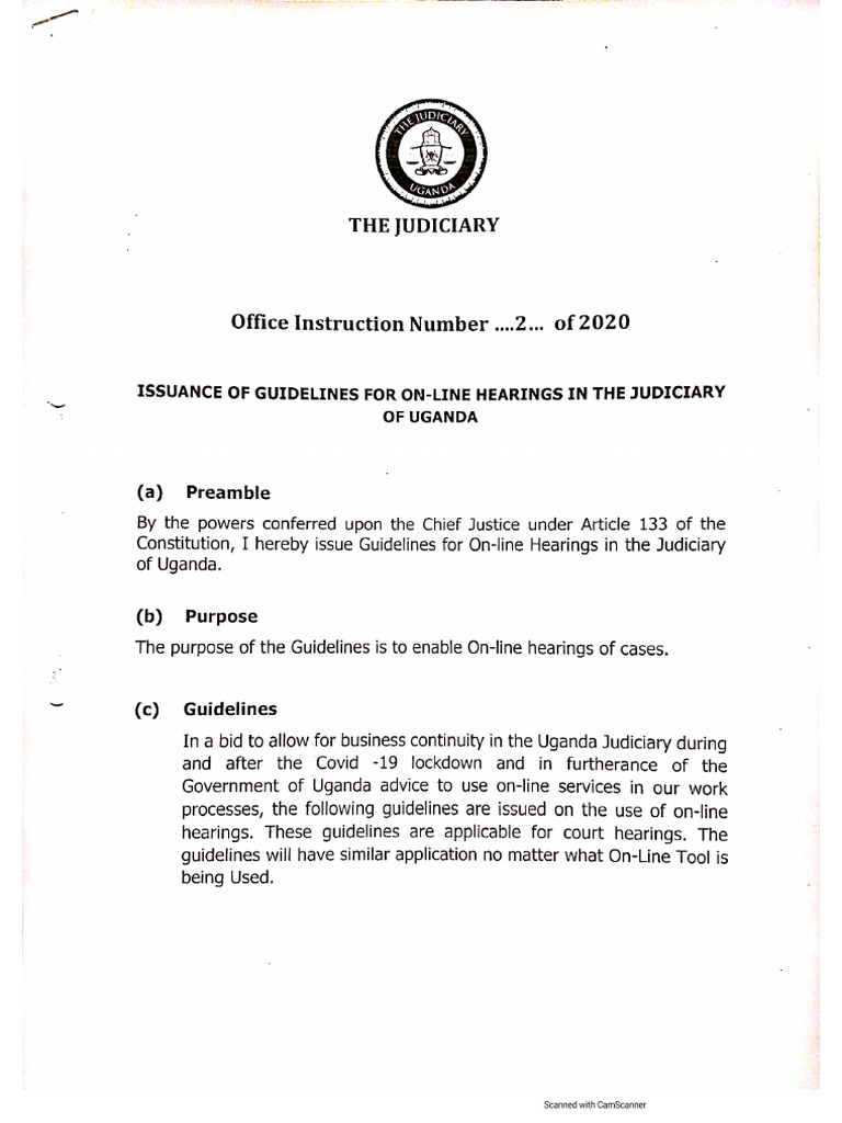 Guidelines For Online Hearings 2020 | PDF
