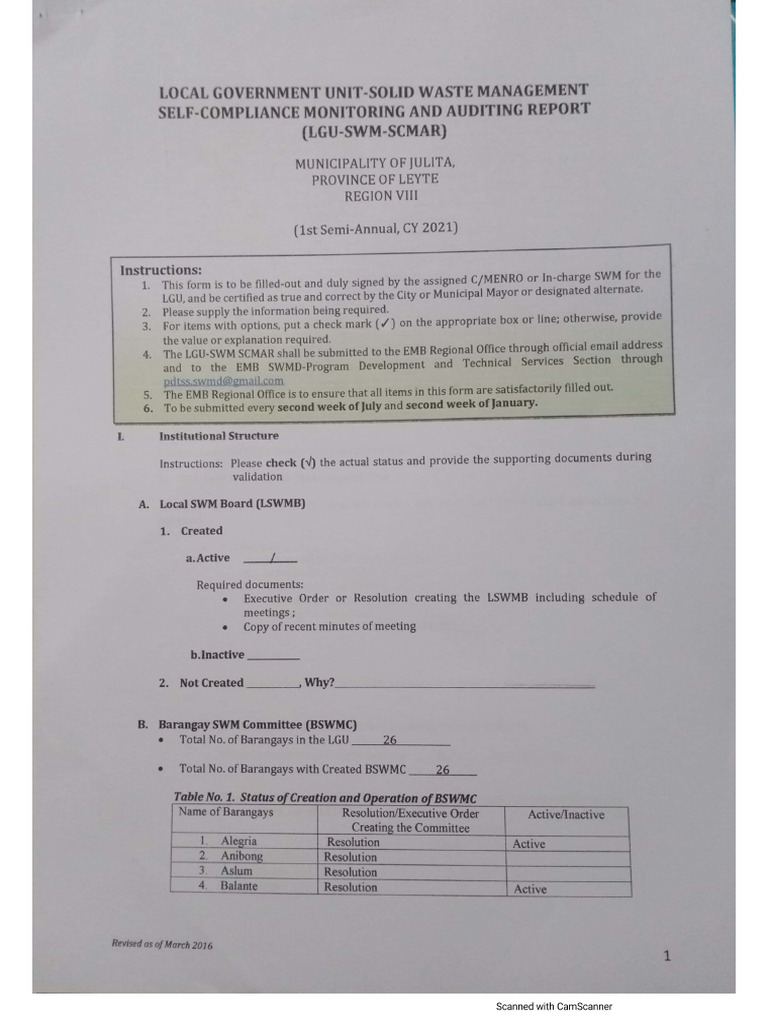 SCMAR JULITA 1st Sem 2021 | PDF