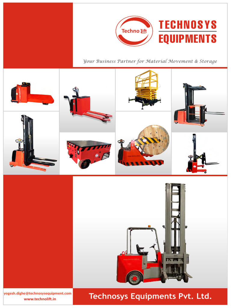 Technosys Exclusive Range of Equipments | PDF | Crane (Machine) | Pallet