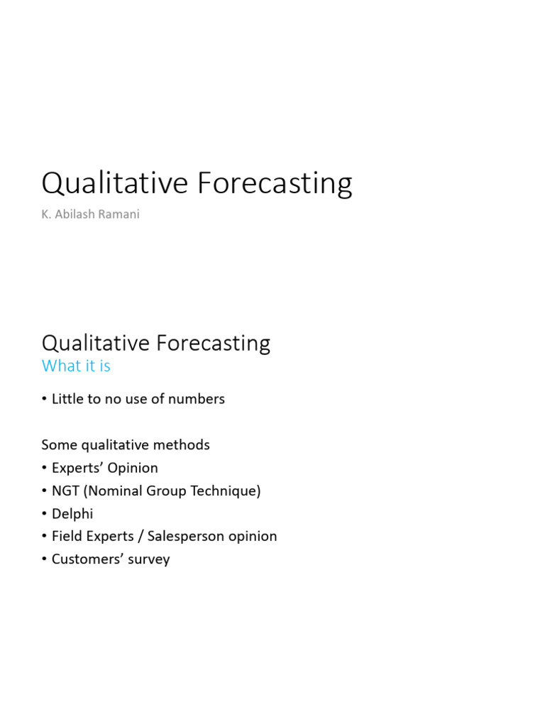 ver1_qualitative_forecasting_methods_techniques | PDF | Forecasting