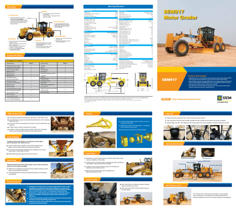 SEM917 T2 Specalog English 6 Pager | PDF | Truck | Axle