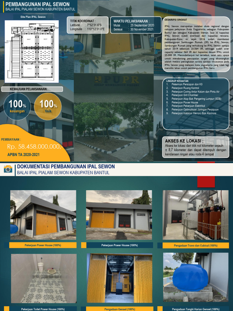 Profil Peningkatan Kapasitas IPAL Sewon | PDF