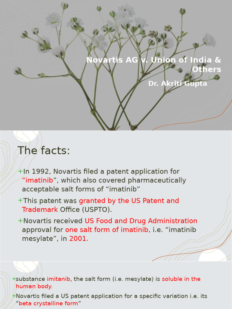 Novartis | PDF | Novartis | Intellectual Property Law
