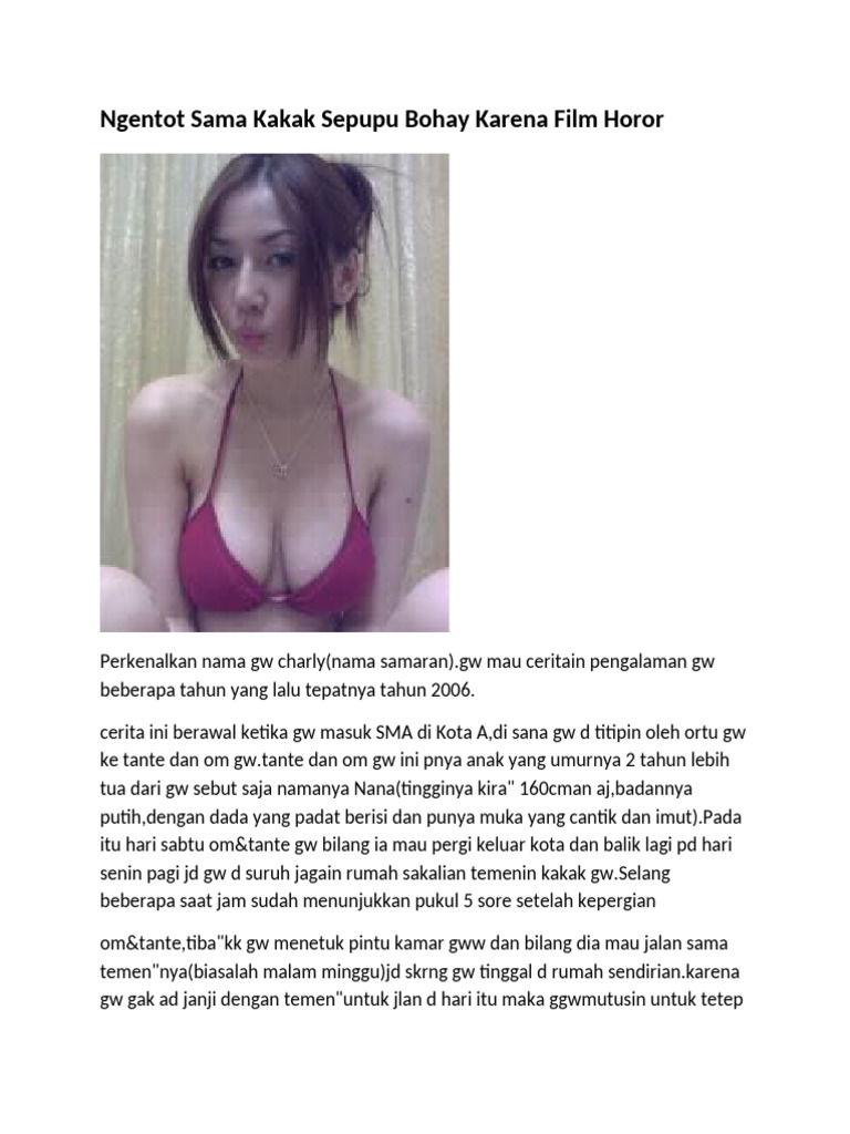 Ngentot Sama Kakak Sepupu Bohay Karena Film Horor | PDF