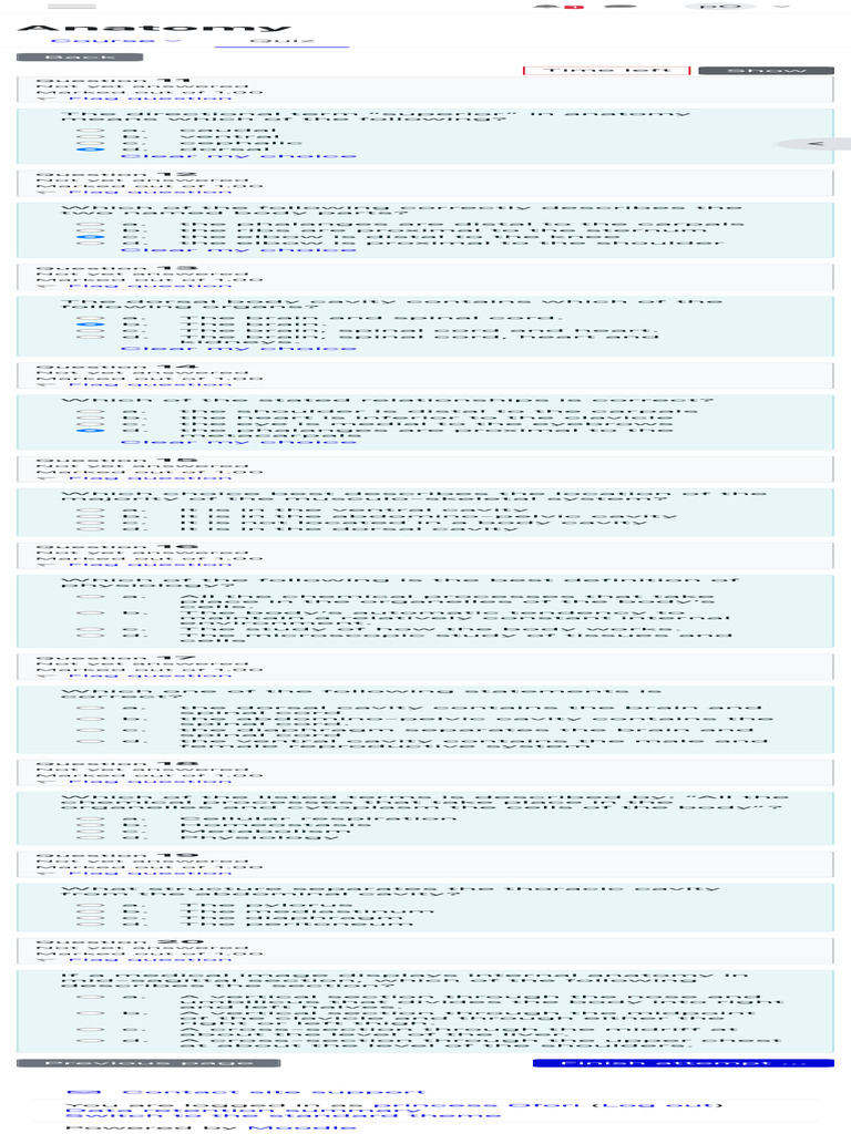 Anatomy Quiz (Page 2 of 2) Ekes | PDF | Anatomical Terms Of Location | Anatomy