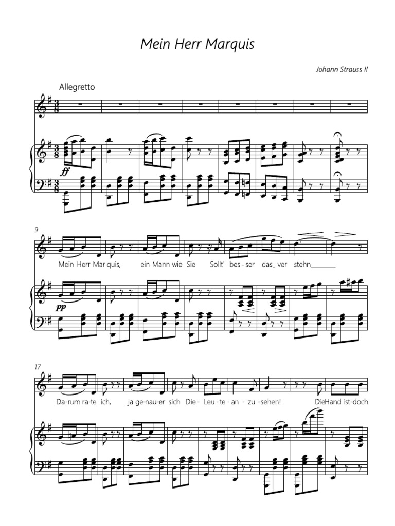 Mein Herr Marquis - Full Score | PDF