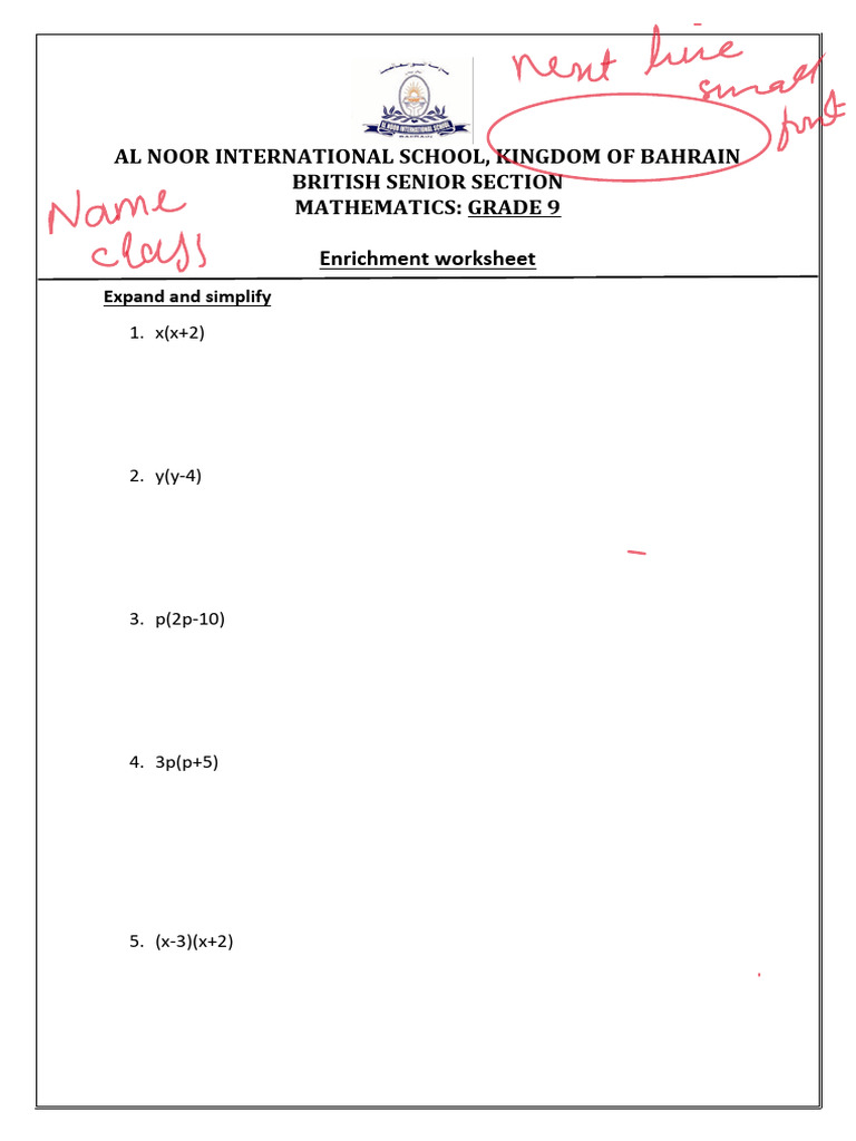 Enrichment Worksheet | PDF