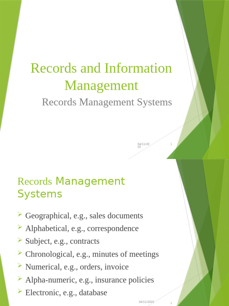 Records and Information Management | PDF