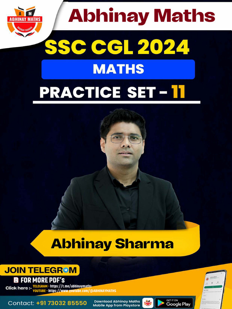SSC CGL - Maths - Practice Set - 11 | PDF | Area | Circle