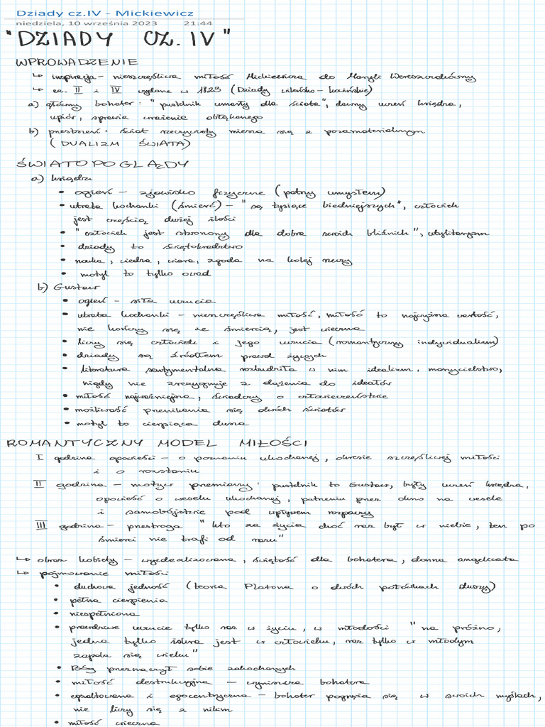Dziady CZ - IV - Mickiewicz | PDF