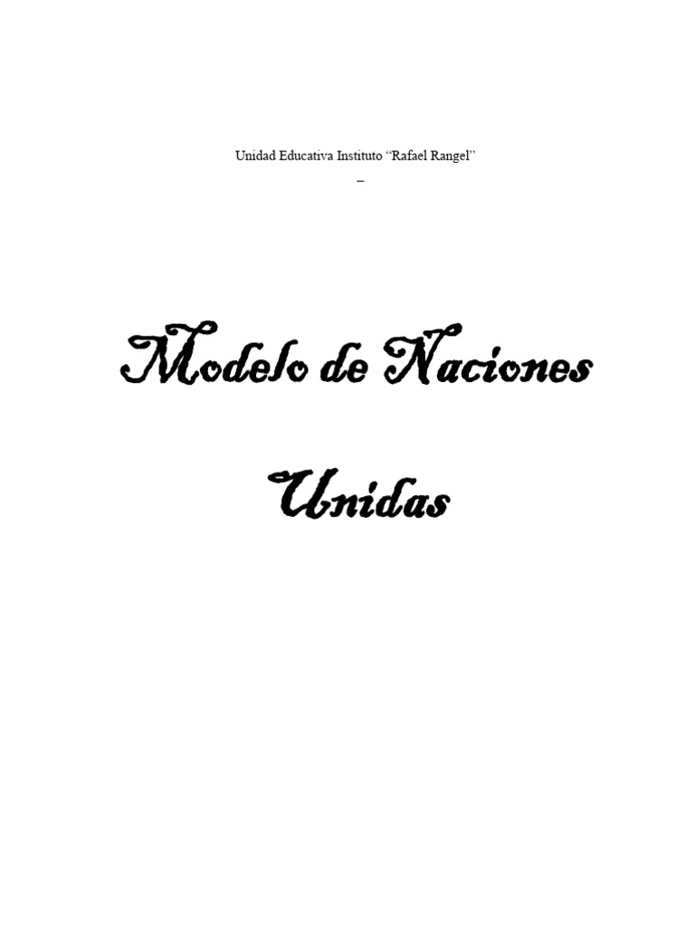 Trabajo MUN Aaron Caraballo | PDF | Naciones Unidas | Relaciones ...