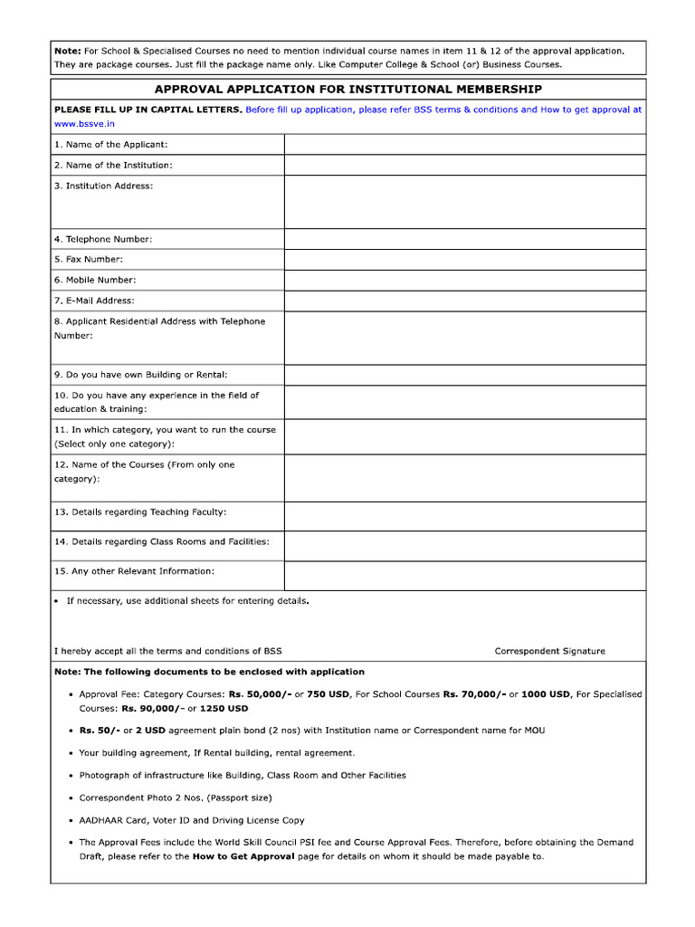 Approval Application | PDF