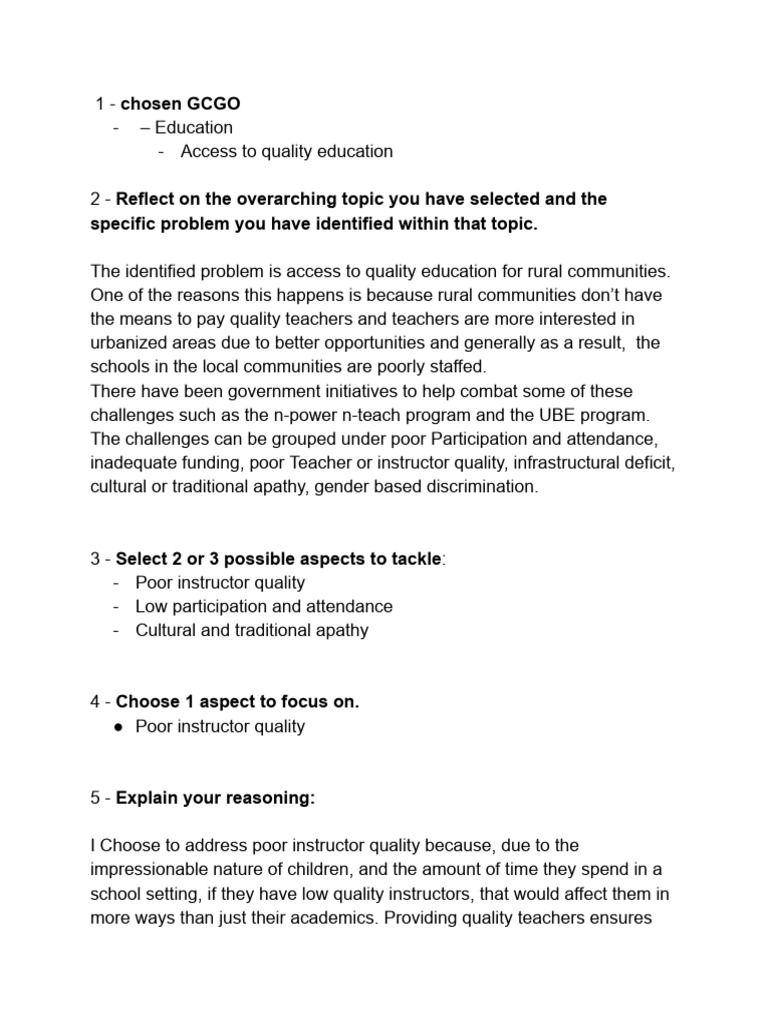 5.3 Reflection & Scoping The Problem | PDF | Learning | Cognition