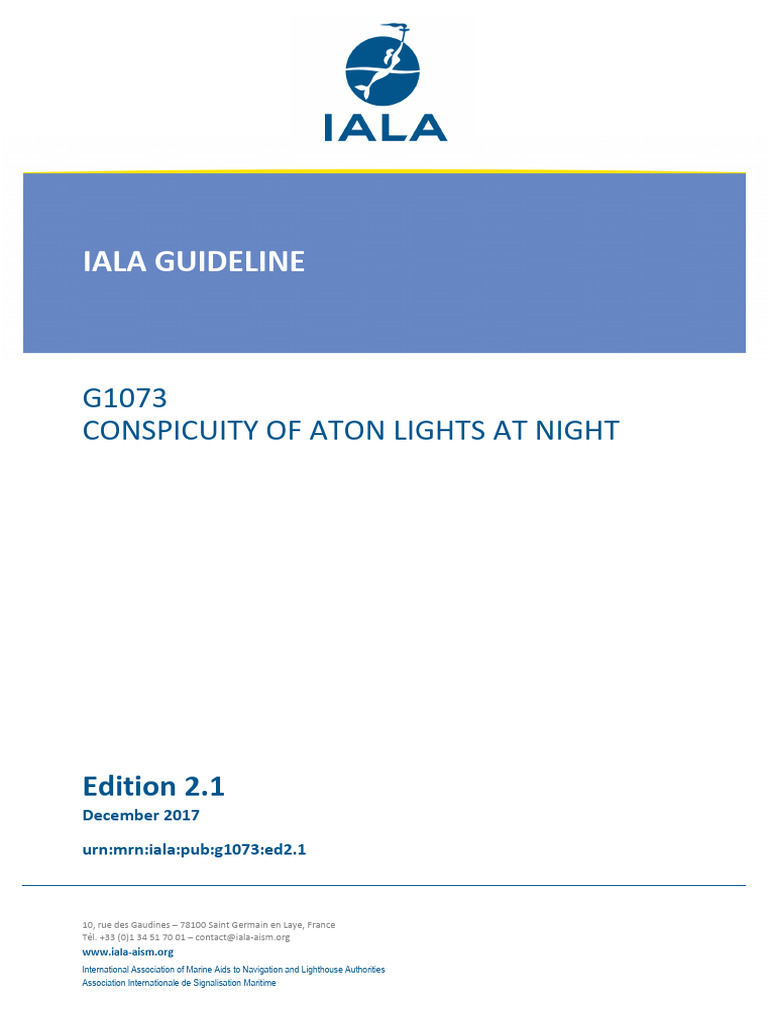 G1073 Ed2.1 Conspicuity of AtoN Lights at Night December 2017 | PDF ...