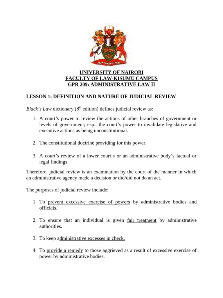 Lesson 1 - Definition and Nature of Judicial Review | PDF | Certiorari ...
