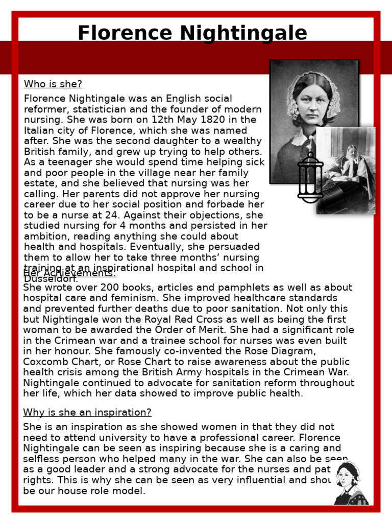 Florence Nightingale: Nursing Pioneer | PDF