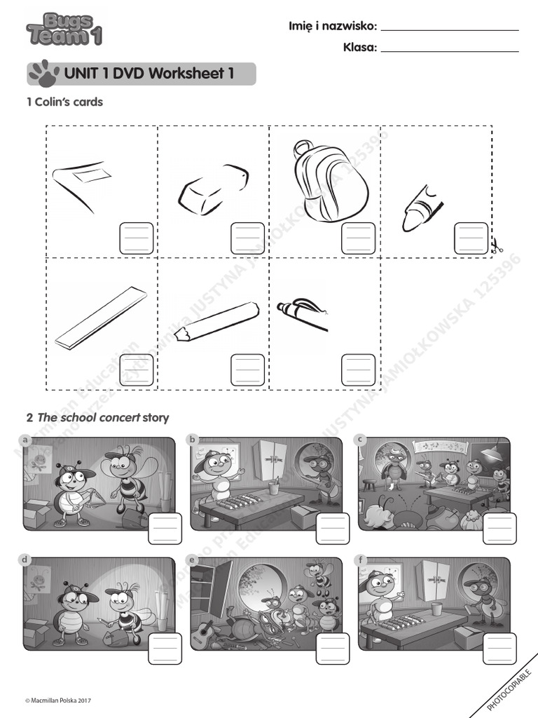BT1 Unit 1 DVD Worksheets | PDF